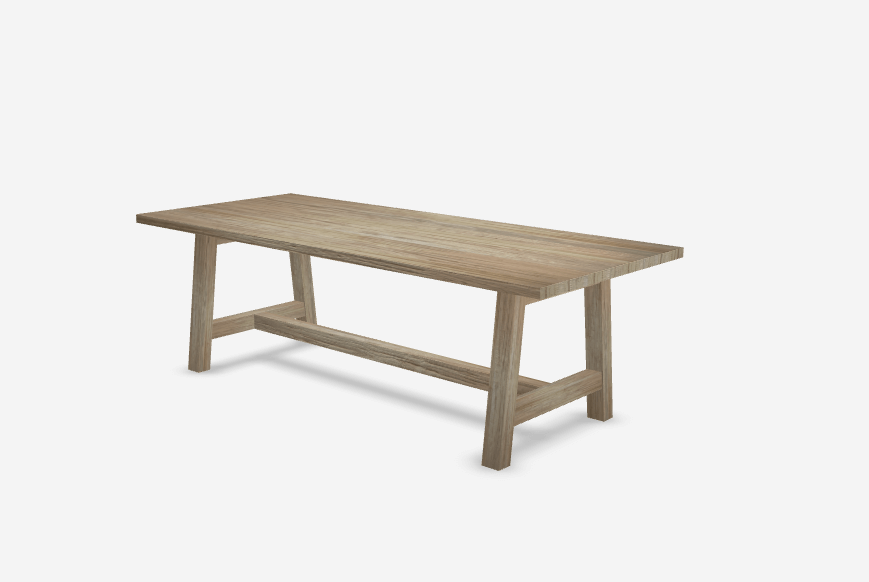 Ava Wood A-Frame Table - Lamon Luther Handcrafted Tables